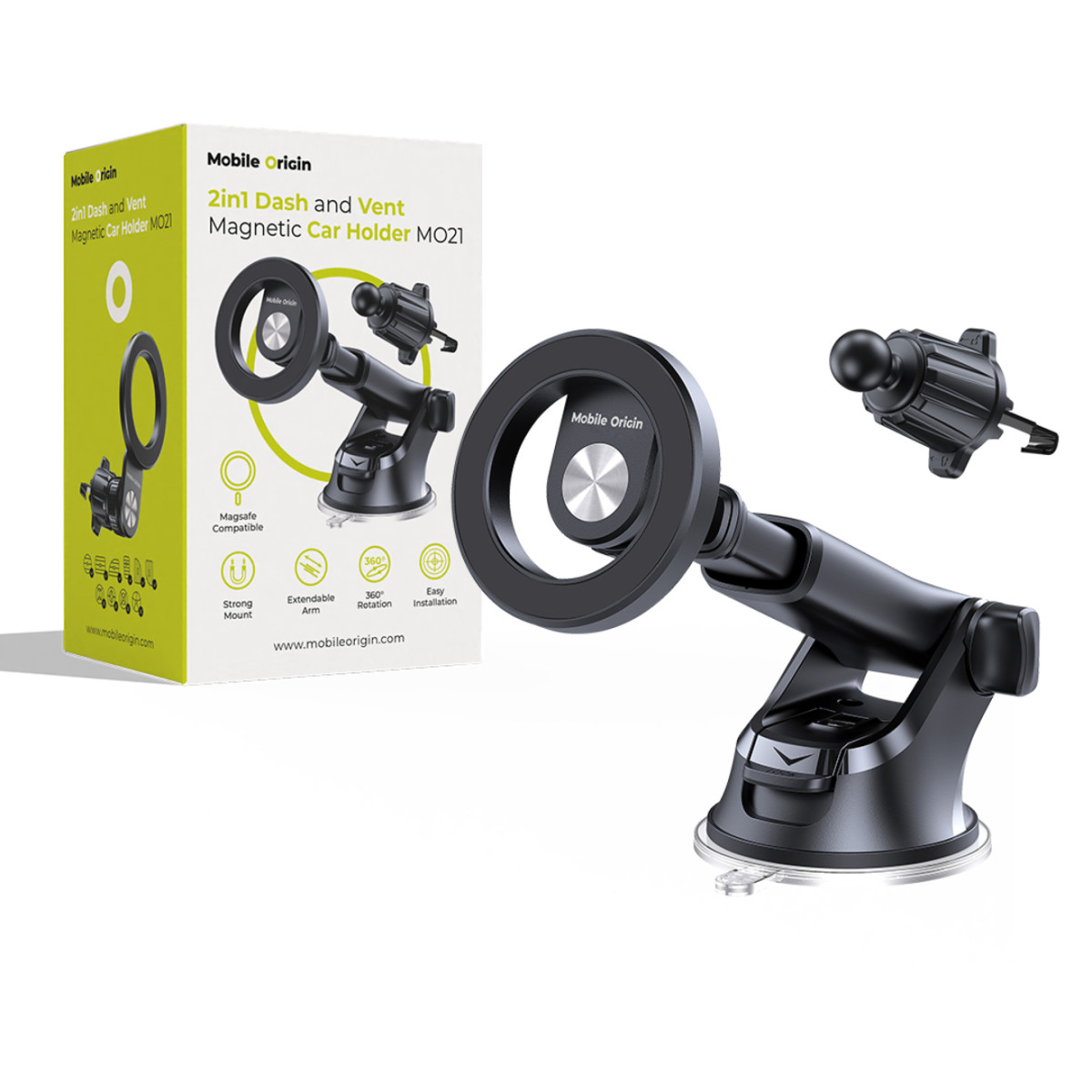 2in1 Dash and Vent Magnetic Car Holder MO21 | Mobile Origin
